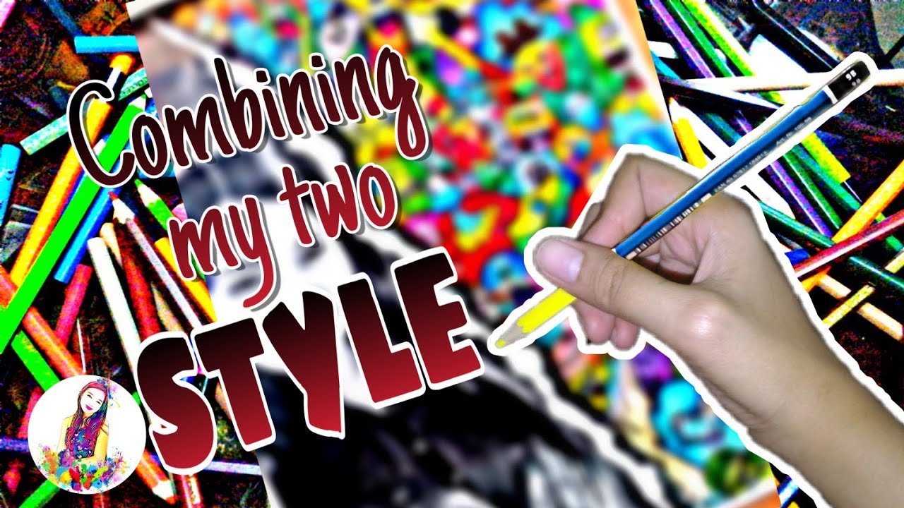 Combining my Two Styles in Drawing (Portrait / Doodle) - YouTube
