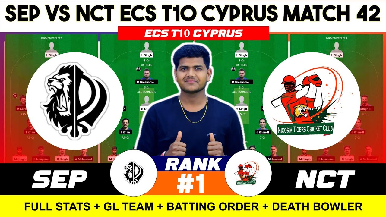 SEP vs NCT || SEP vs NCT Prediction || SEP VS NCT 42ND ECS T10 CYPRUS ...