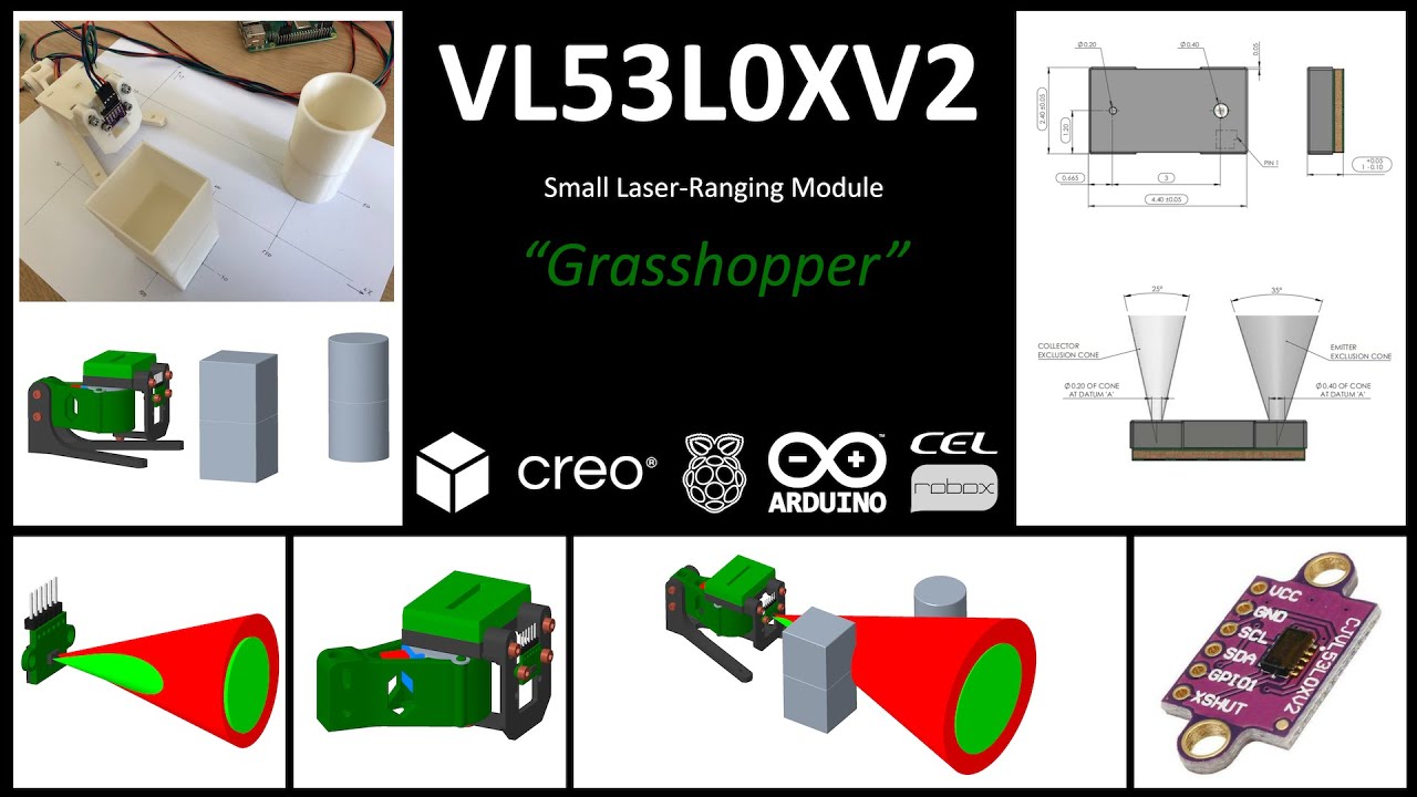 VL53L0XV2 Small Laser-Ranging Module - YouTube