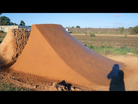Rebuilding a Dirt Jump Landing Time-lapse - YouTube