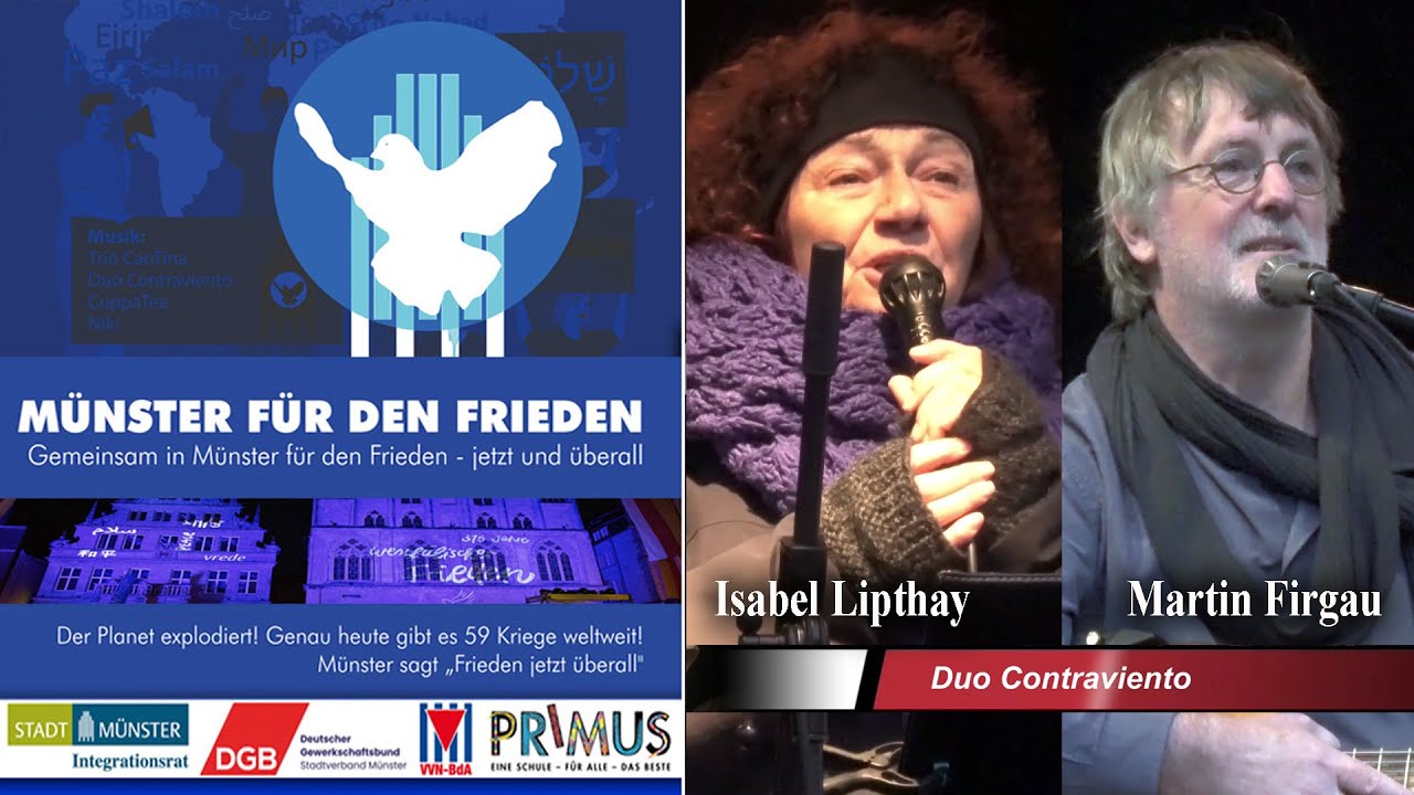 Kundgebung "Münster für den Frieden": Duo Contraviento (Isabel Lipthay ...