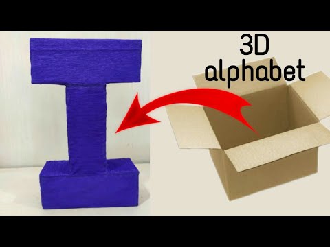 How to make block letters with cardboard - YouTube
