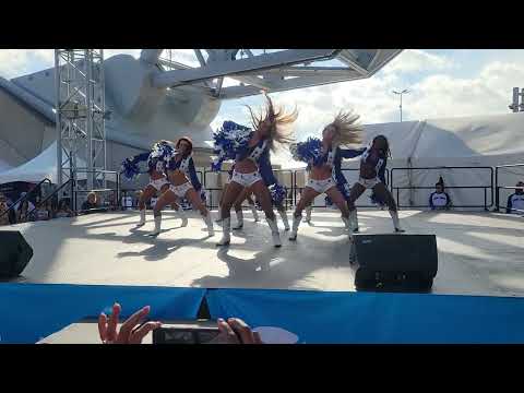 Dallas Cowboys Cheerleaders perform ATT plaza east side 10/23/22 pregame vs Detroit Lions