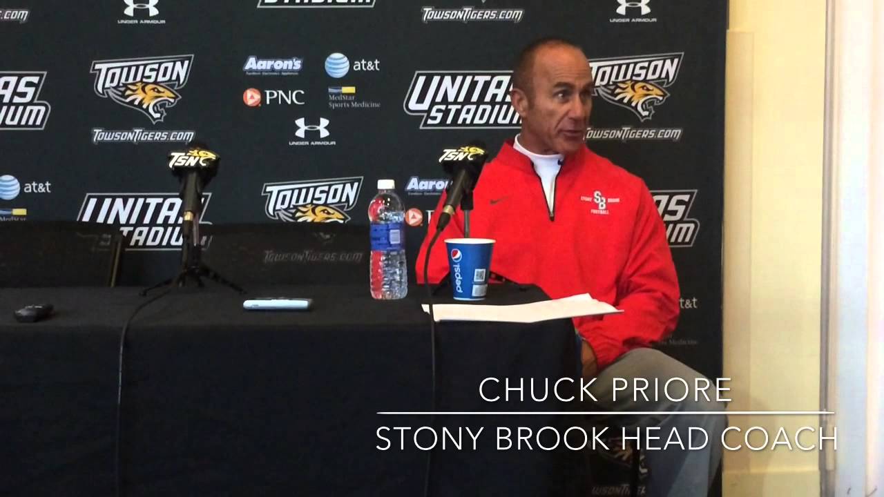 Stony Brook's Chuck Priore talks about Towson win - YouTube