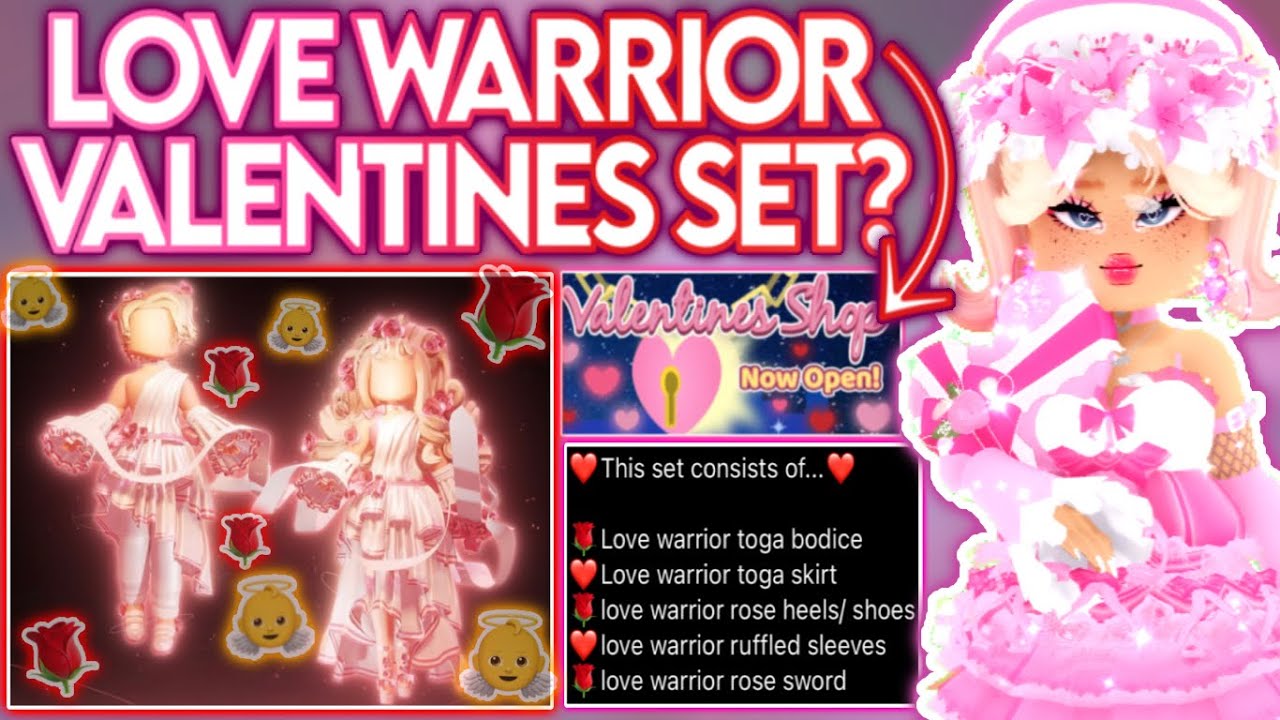 NEW VALENTINES SET COMING?! 🌹 LOVE WARRIOR SET 😍 ROBLOX Royale High Set ...