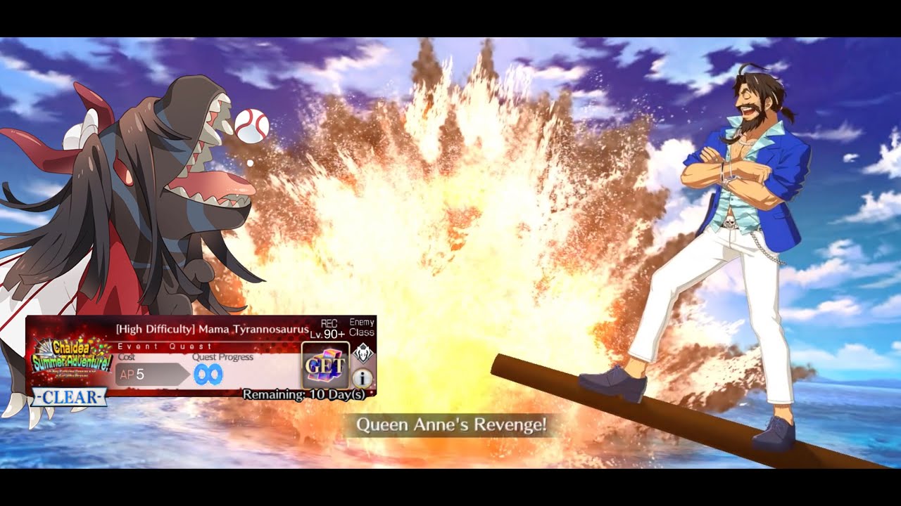 【FGO】Summer 6 CQ | Blackbeard vs Mama Tyrannosaurus - YouTube