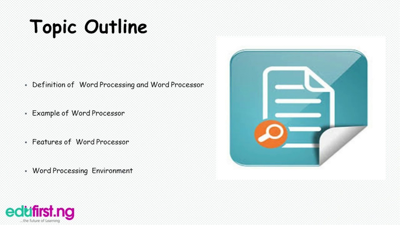 Word processor | ICT | SS2 | 1st Term - YouTube