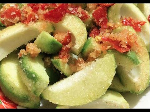 Mango with chilli salt & sugar so yummy and mouth watering - YouTube