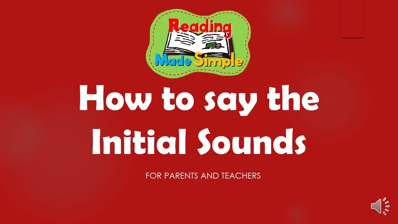 Initial Sounds for Parents - YouTube