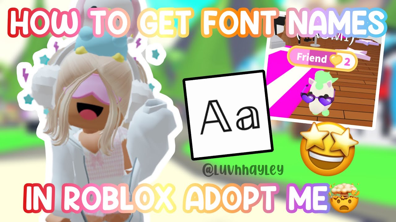 HOW TO GET PREPPY FONT NAMES FOR YOUR PET IN ADOPT ME || Roblox Adopt ...