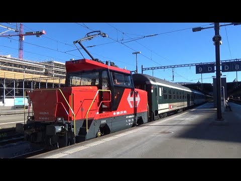 Ee 922 rangiert mit SBB IR Komp in Zürich HB | Trains in Zurich - YouTube