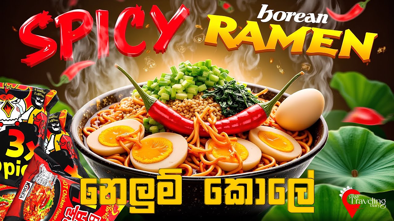 Ramen කමු නෙලුම් කොලේ (Koththu Mee Korean ramen 🥵) #kottumee #koren # ...