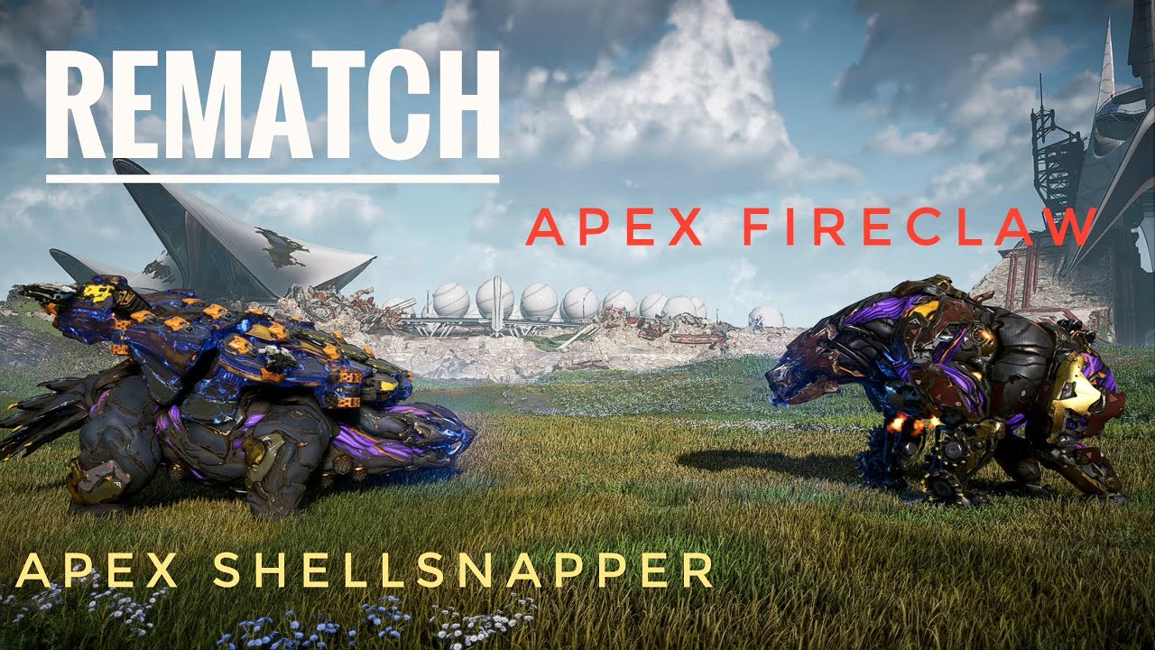 Apex Fireclaw vs Apex Shellsnapper: Horizon Forbidden West - YouTube