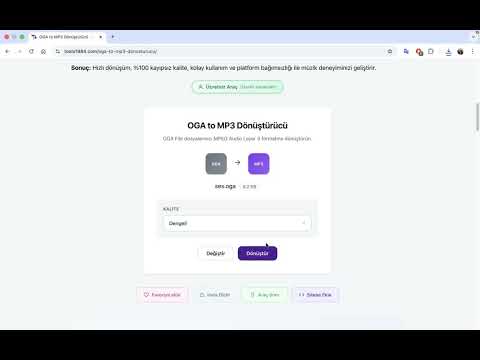 OGA to MP3 Dönüştürücü | Ogg Audio Evrensel Ses Formatına Çevirici Online
