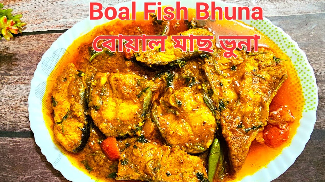 বোয়াল মাছের ভুনা রেসিপি!!Boal Fish Bhuna Recipe!!Bengali Boal Fish ...