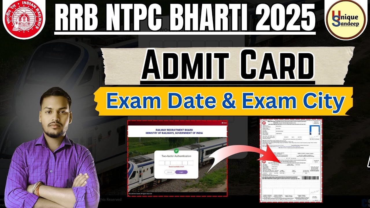 RRB NTPC Exam City & Exam Date Check kese kare // nptc admit card ...