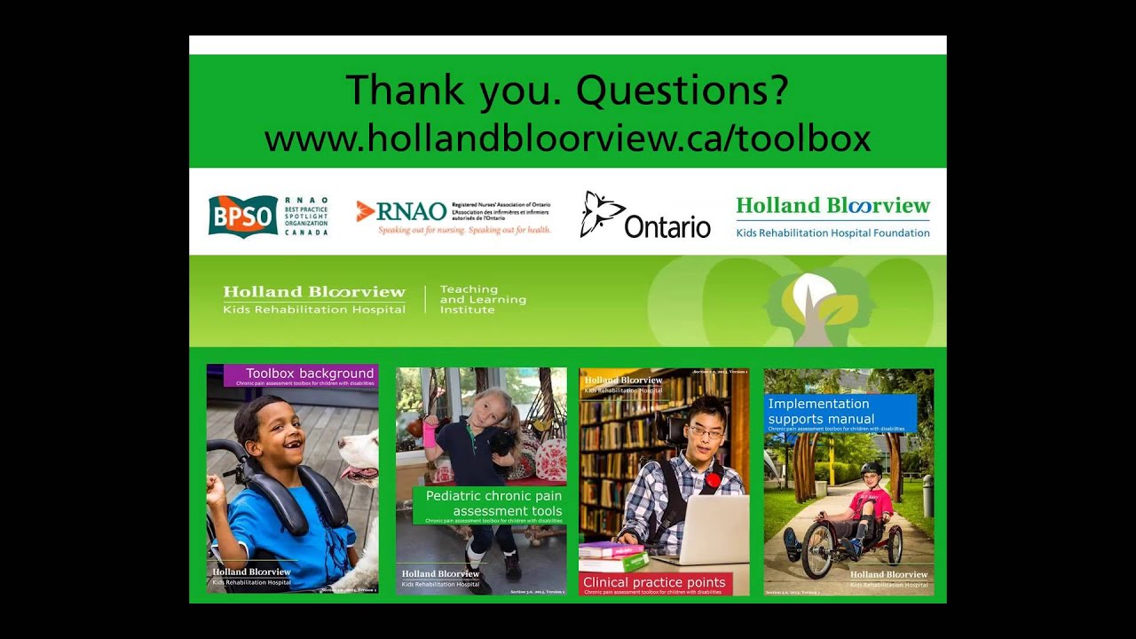 The Chronic Pain Assessment Toolbox for Children with Disabilities ...