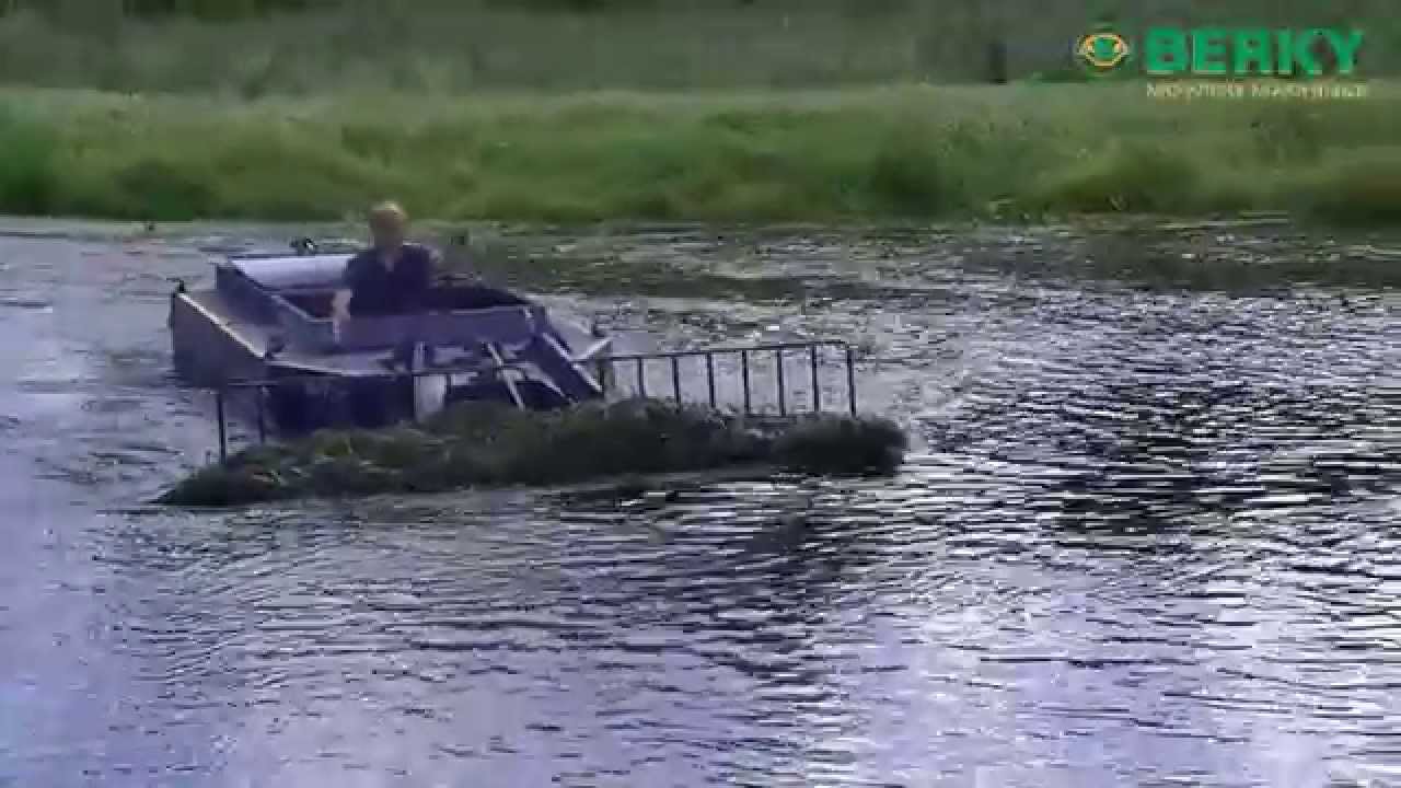 6410 BERKY Mähboot Typ 6410 im Mäheinsatz, BERKY Weed Cutter Boat type ...