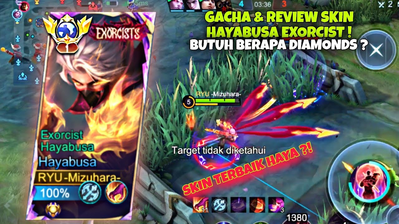 GACHA SEKALIGUS REVIEW SKIN HAYABUSA EXORCIST ? NI SKIN BAGUS BANGET ...