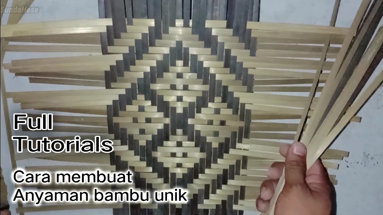 CARA MEMBUAT ANYAMAN BAMBU UNIK - KERAJINAN DARI BAMBU YANG MUDAH - YouTube