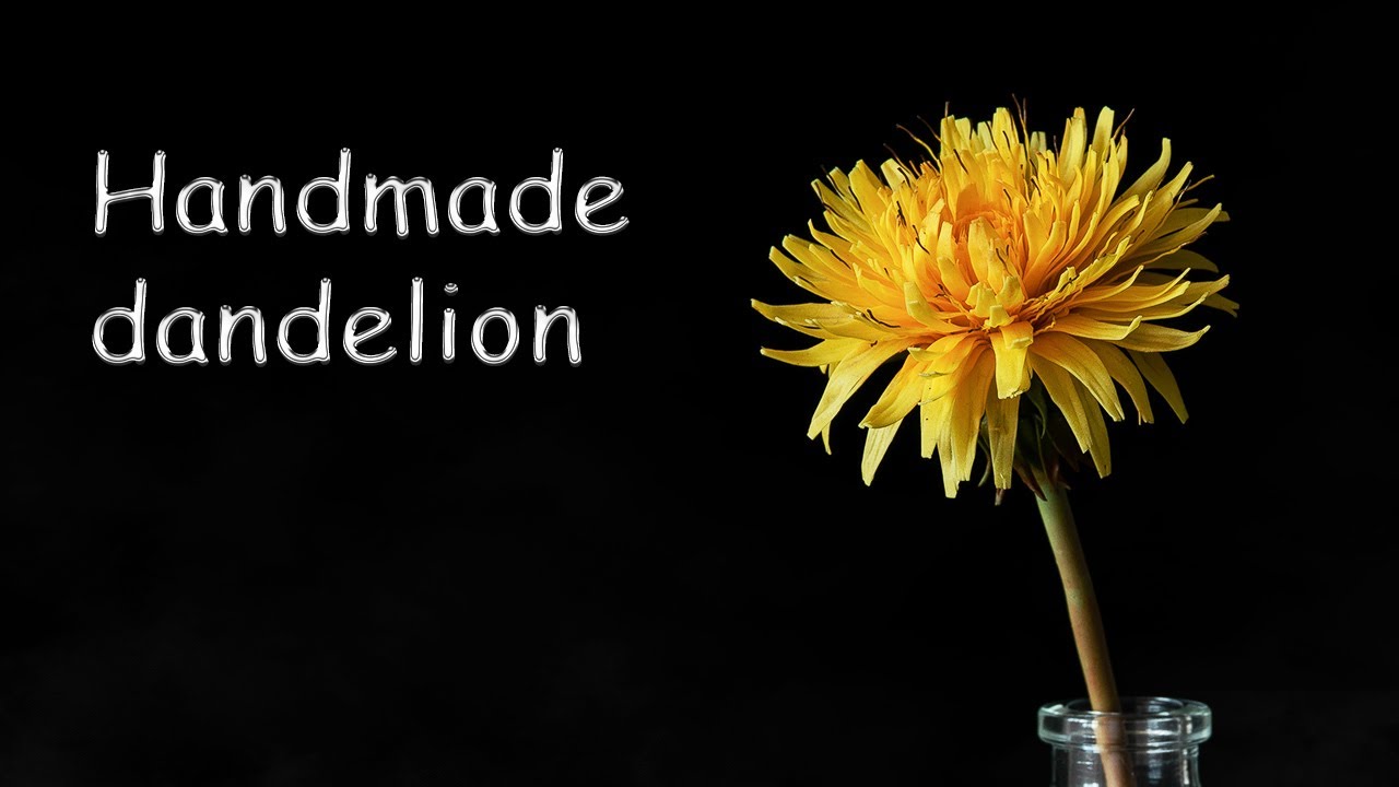 How to Make Realistic Yellow Dandelion. DIY clay flowers - YouTube