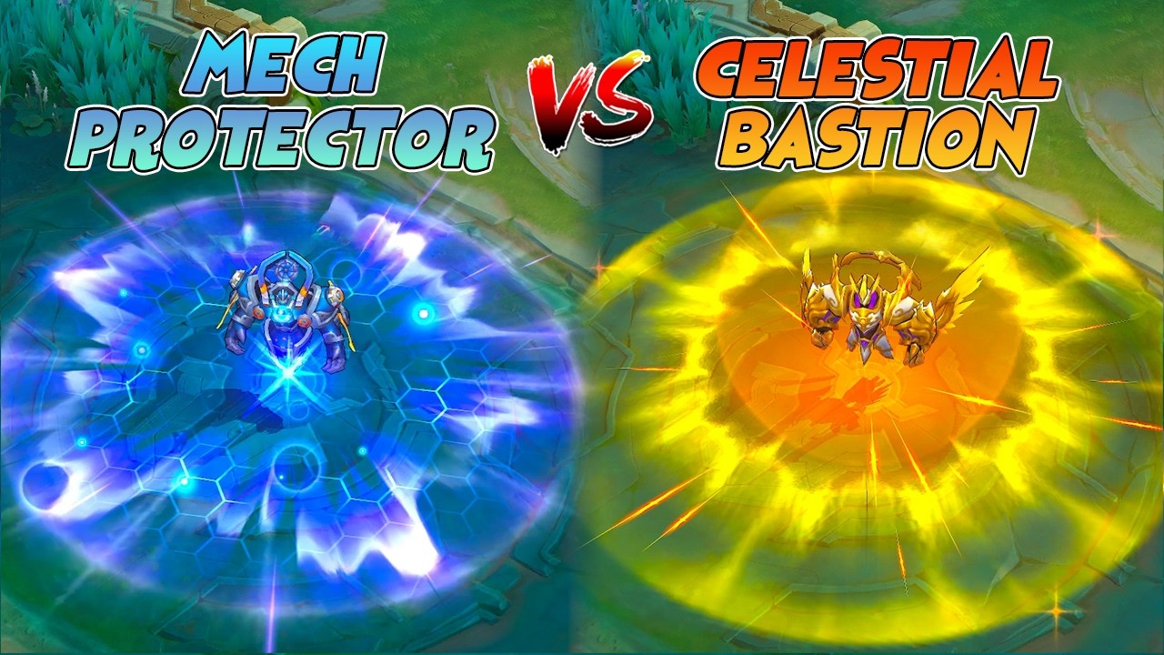 Uranus Optimized Mech Protector VS Celestial Bastion Skin Comparison ...