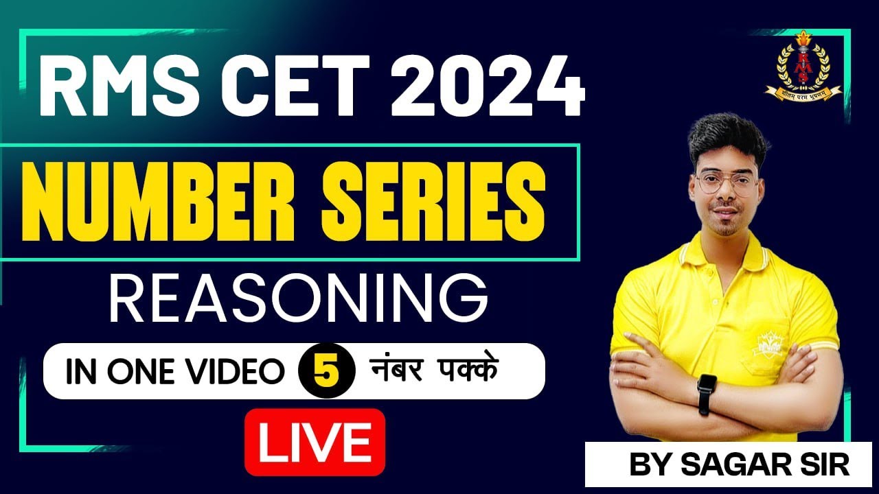 RMS CET 2024:Number series|Number series Questions|Reasoning Class 6 ...