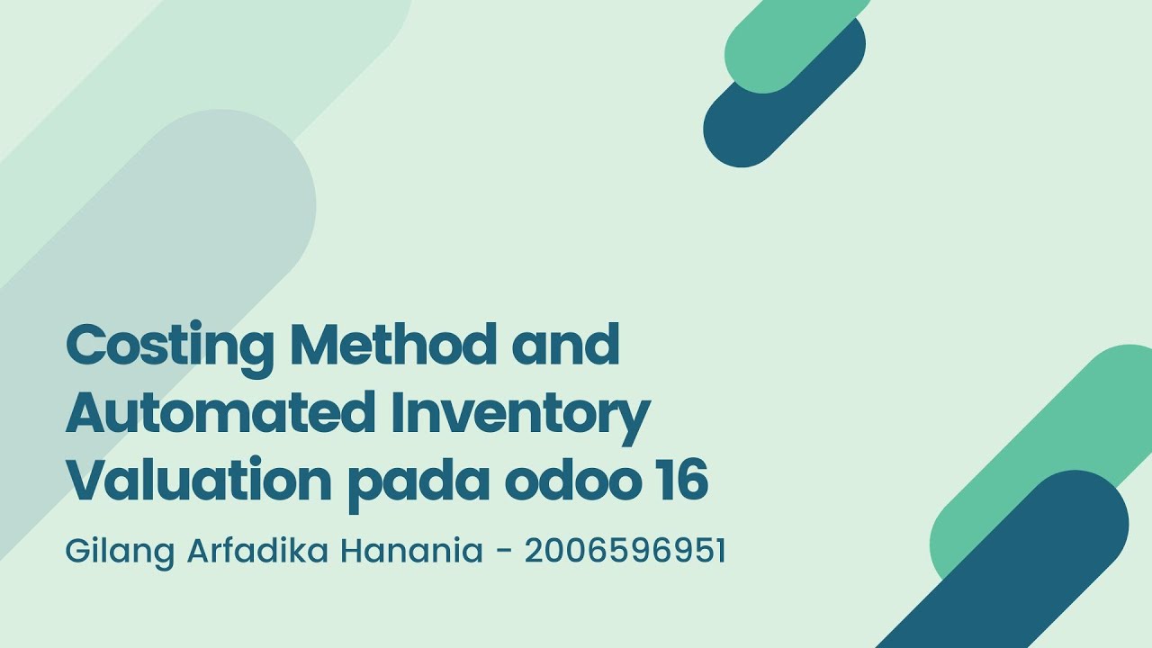 Tutorial Penerapan Costing Method FIFO dan Automated Inventory pada Odoo 16 - YouTube