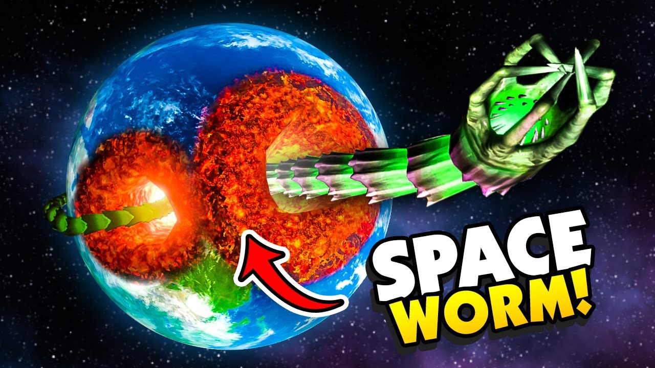 SPACE WORM EATS A HOLE THROUGH EARTH Solar Smash YouTube space-worm-eats-a-hole-through-earth-solar-smash-youtube