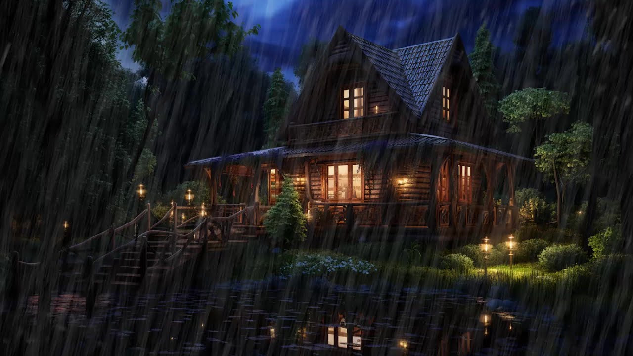 The Warmth Of Home In The Rain - Relaxing Music, Good Sleep And ...