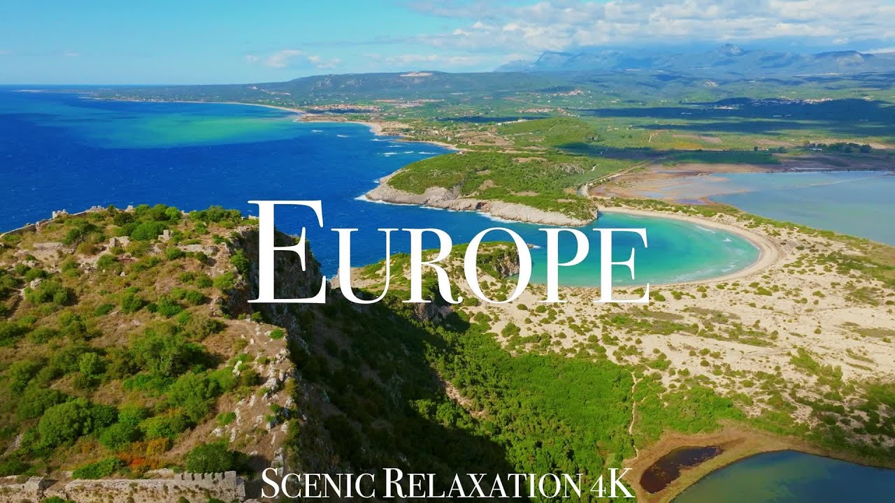 FLYING OVER EUROPE (4K UHD) - Relaxing Music Along With Beautiful ...