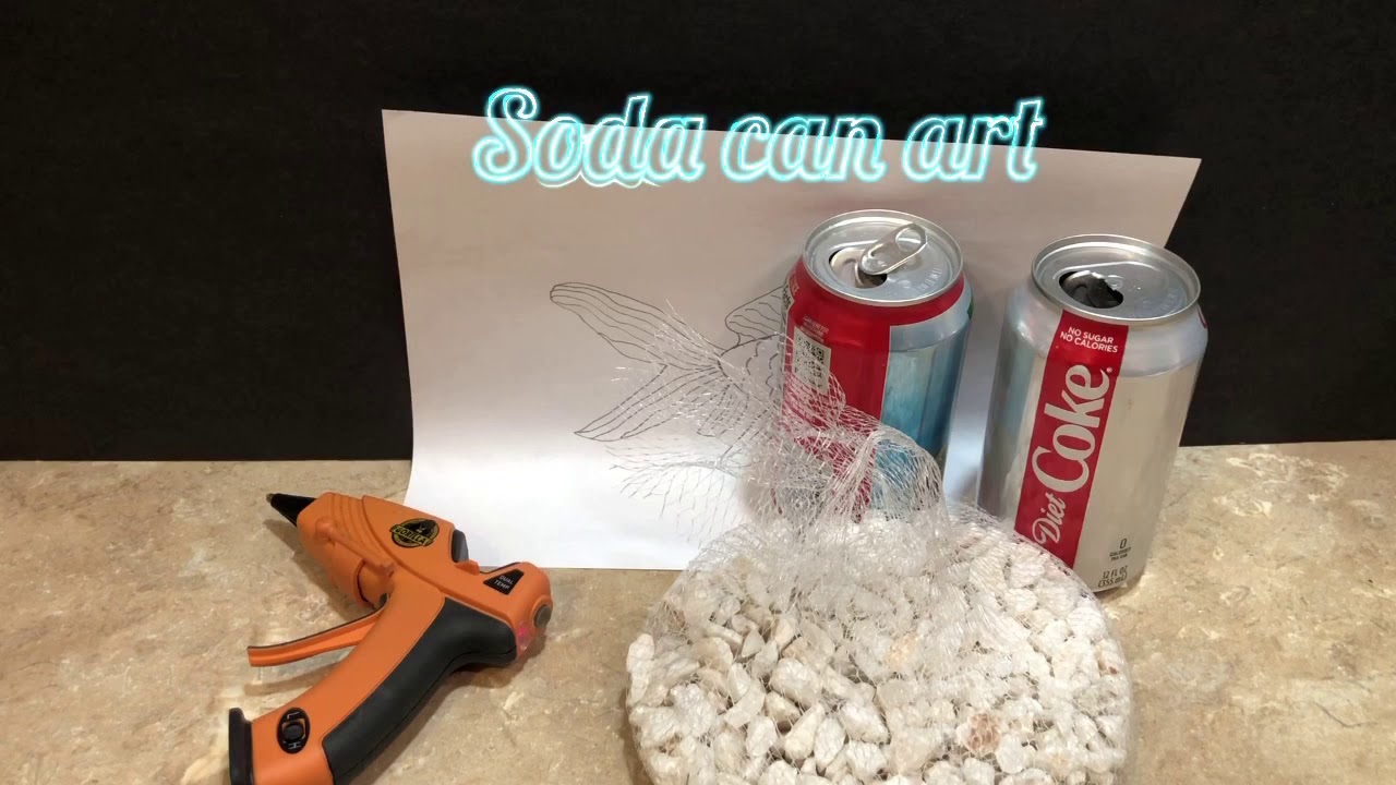 Soda can art fish in the sea - YouTube