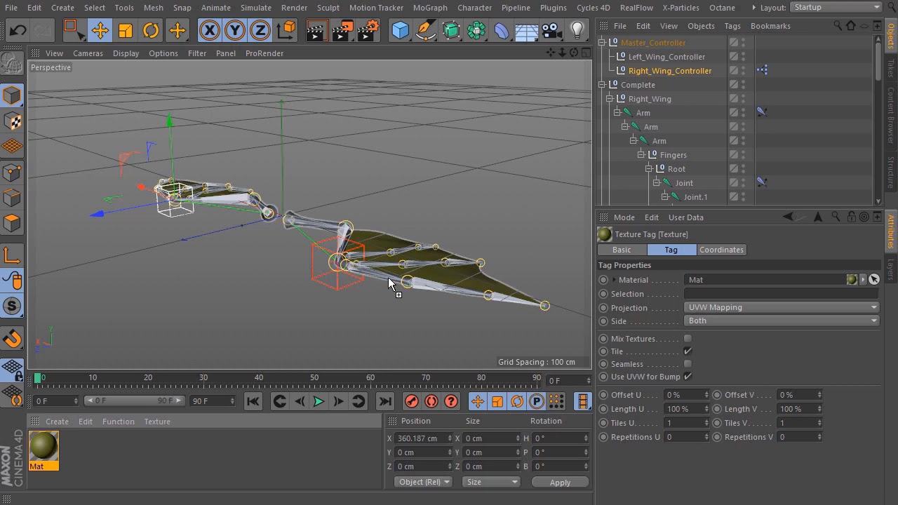 Cinema 4D - Modeling and Rigging simple Dragon Wings - Part 10 - YouTube