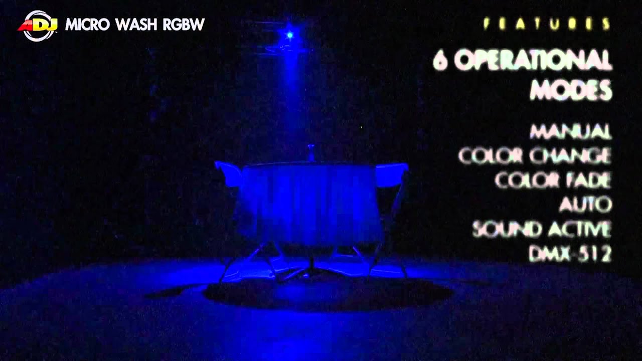 American DJ Micro Wash RGBW LED Pinspot, Stage Lighting Effect Overview ...