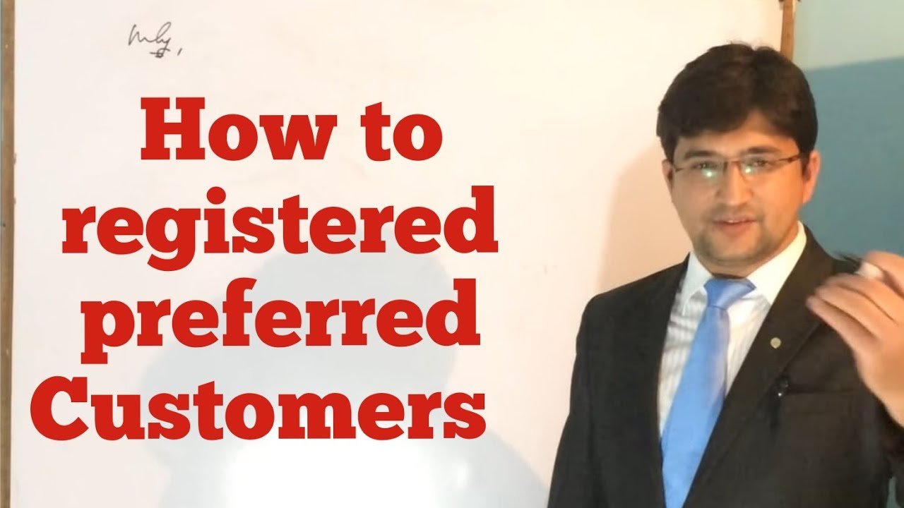 How to register preferred Customers in Amway business - YouTube