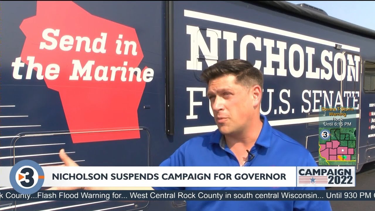 Kevin Nicholson suspends campaign for Wisconsin governor - YouTube