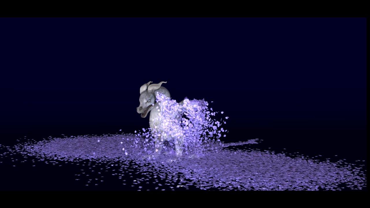 Houdini - Blue Petals Dragon test - YouTube