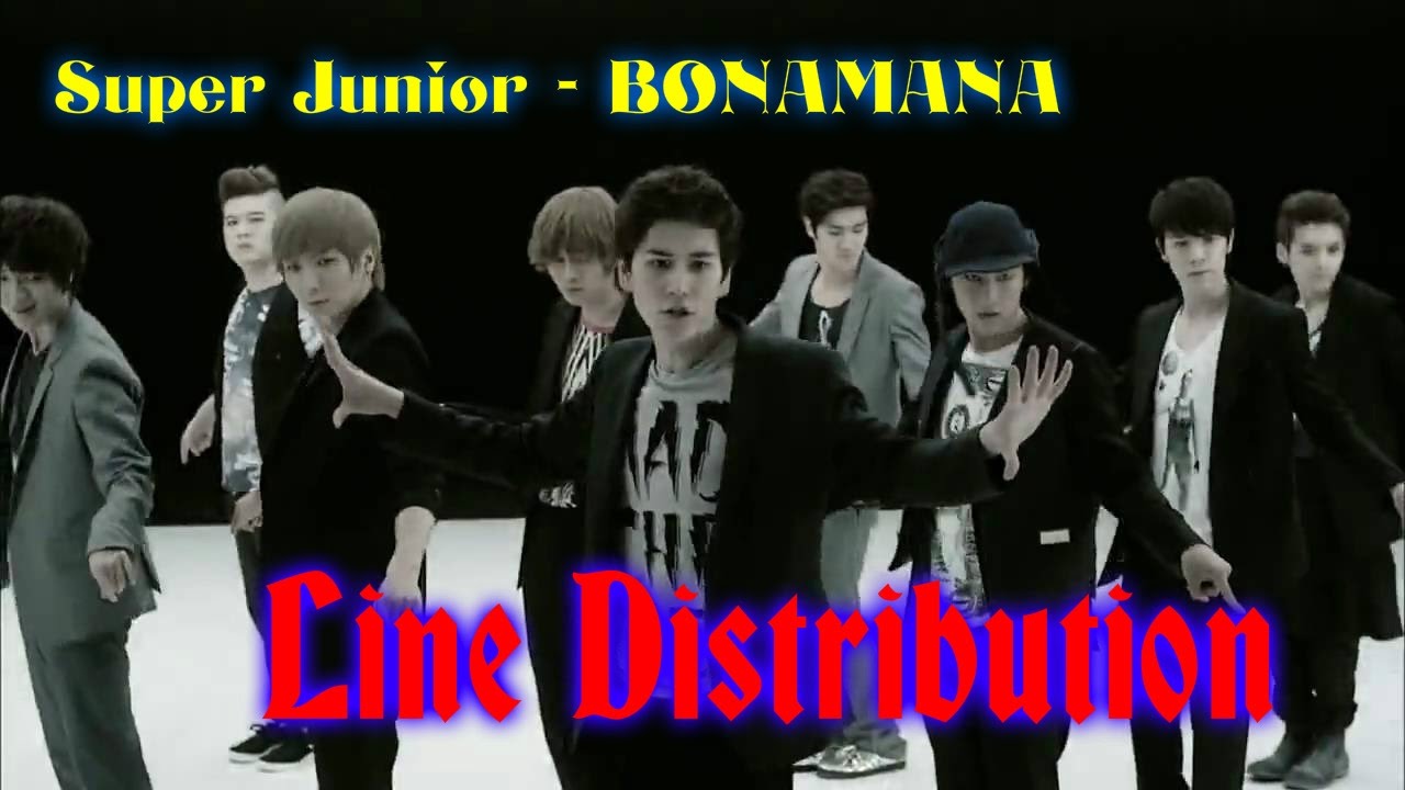 Super Junior - BONAMANA Line Distribution (Color Coded) | Special Super ...