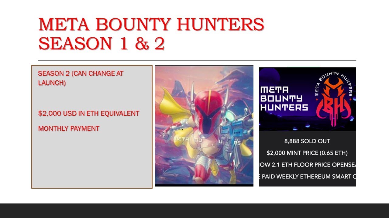 Meta Bounty Hunters NFT Season 1 & 2 - YouTube