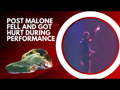 Post Malone fell and got hurt, but still, continue the show! 😭 ️💯 # ...