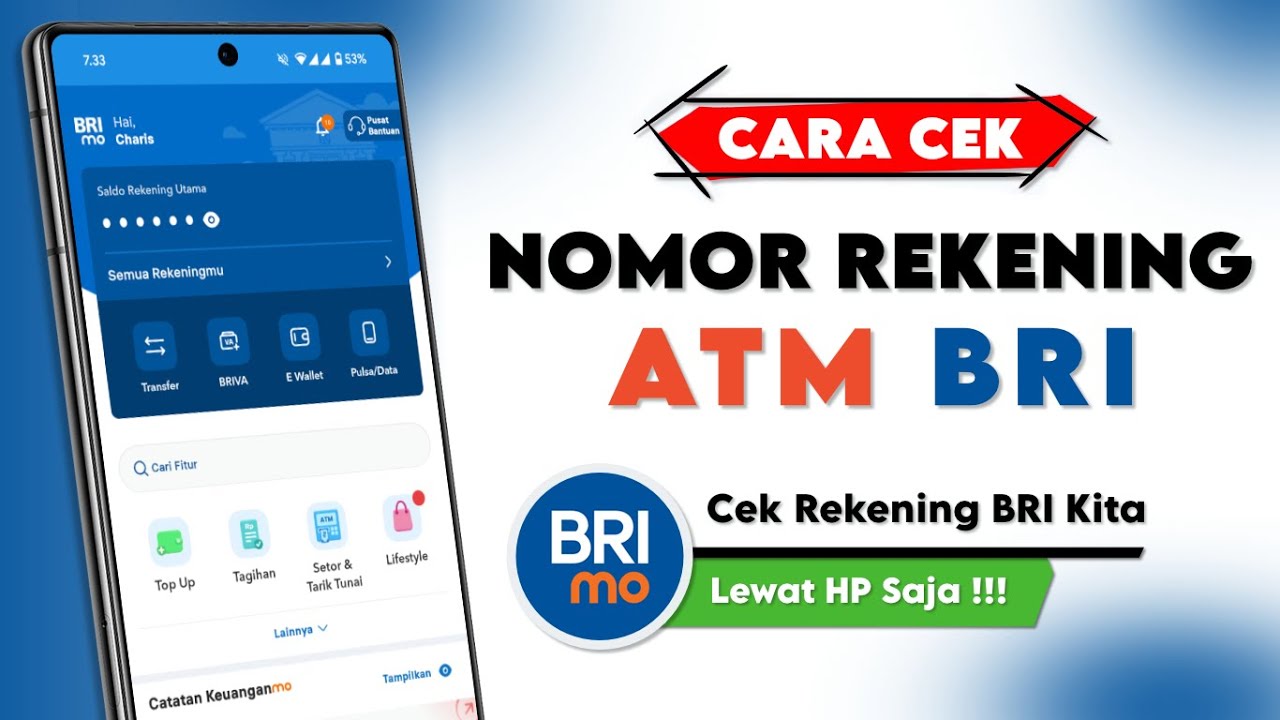 Cek Nomor Rekening BRI !! Cara Melihat Nomor Rekening BRI Lewat HP ...