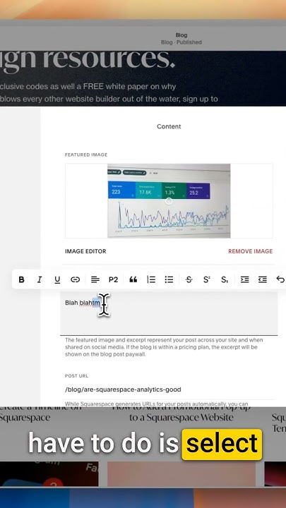 Add Superscript Text to Squarespace Blog Post Excerpt - YouTube