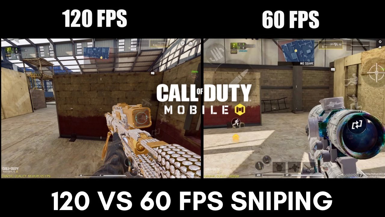 60 FPS vs 120 FPS Sniping | CODM - YouTube