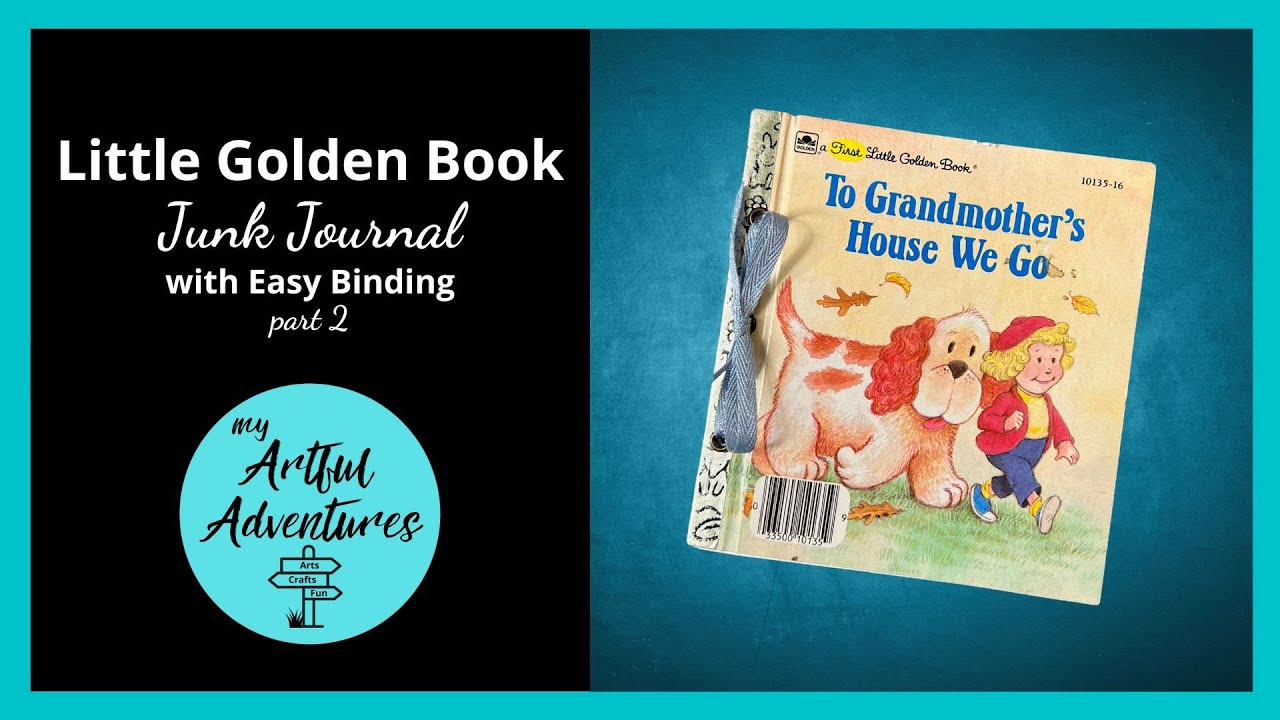 Altered Little Golden Book Easy, Spine Binding part 2 - YouTube