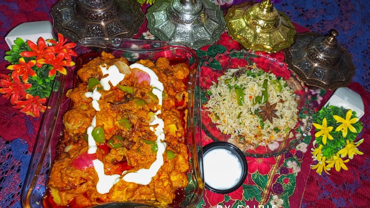 HUNZAI CHICKEN HANDI WITH GARLIC RICE - YouTube