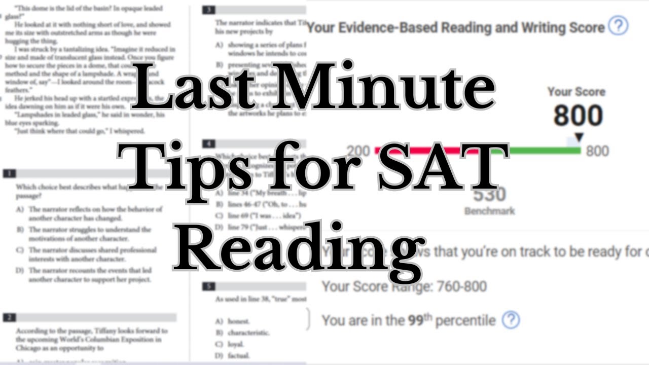 December SAT: My BEST Last Minute Tips for the SAT Reading Section ...
