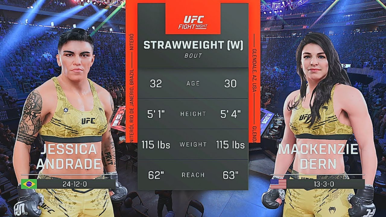 Jessica Andrade Vs. Mackenzie Dern : EA Sports UFC 5 Simulations : UFC ...