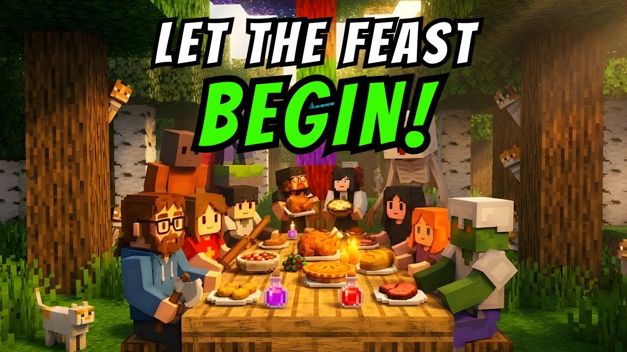 LET THE FRIENDSGIVING FEAST BEGIN! - Minecraft Basement SMP - YouTube