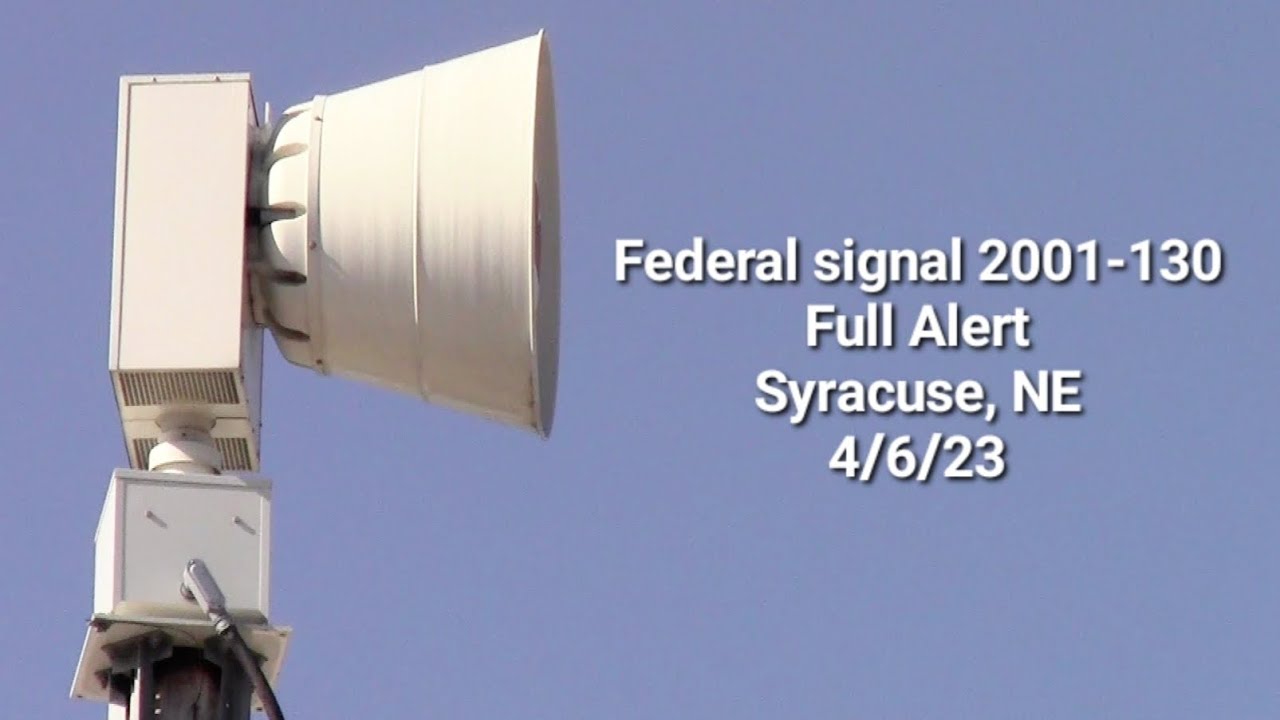 Federal Signal 2001-130 | Full Alert | Syracuse, NE 4/6/24 - YouTube