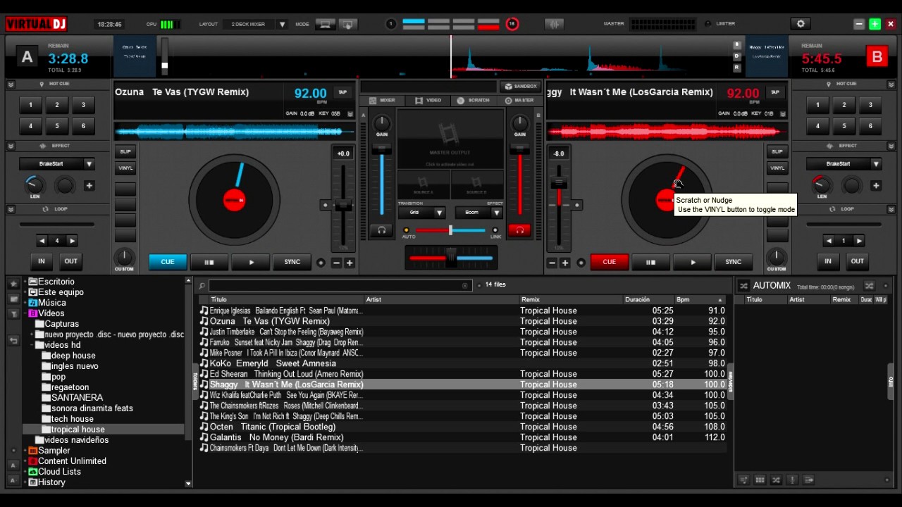 Quitar auto sync o autopitch de virtual dj 8 - YouTube
